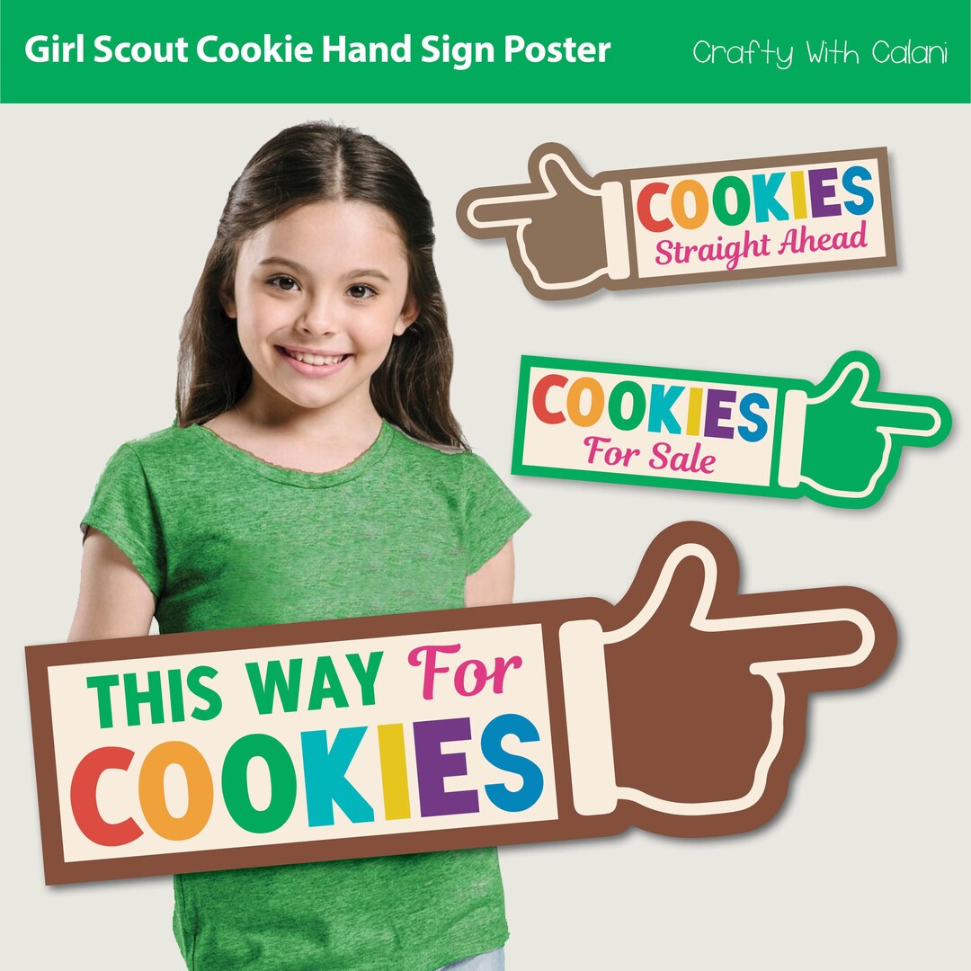 Scout Cookie Booth Printable, Cookie Booth Directional Sign, Cookie ...