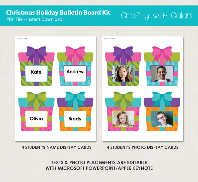 Christmas Bulletin Board Kit Christmas Classroom Door Decor - Etsy