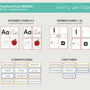 Preschool Focus Wall Template, Preschool Learning Wall, Classroom ...