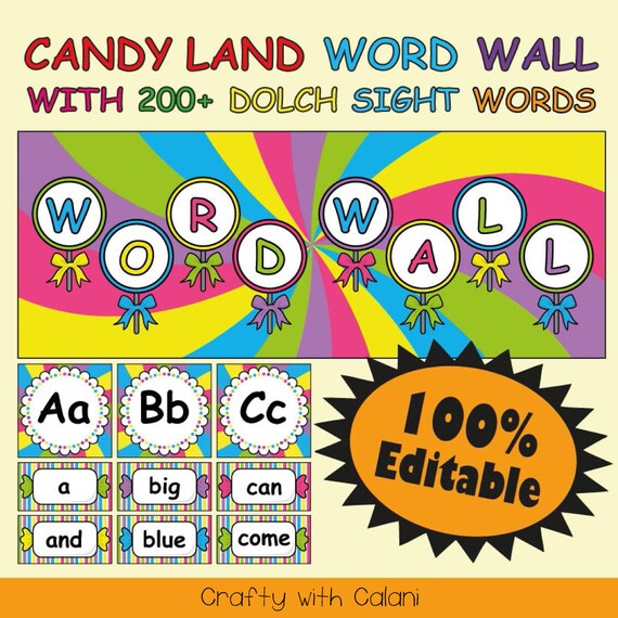 Word Wall Classroom Decoration Candy Theme Classroom Class - Etsy