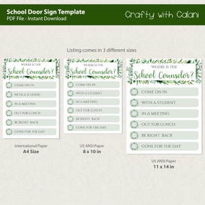 School Door Sign Template, Personalized Door Sign, Where is the ...