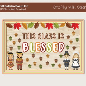Thanksgiving Bulletin Board Kit, Pilgrim Bulletin Board, Fall Classroom ...