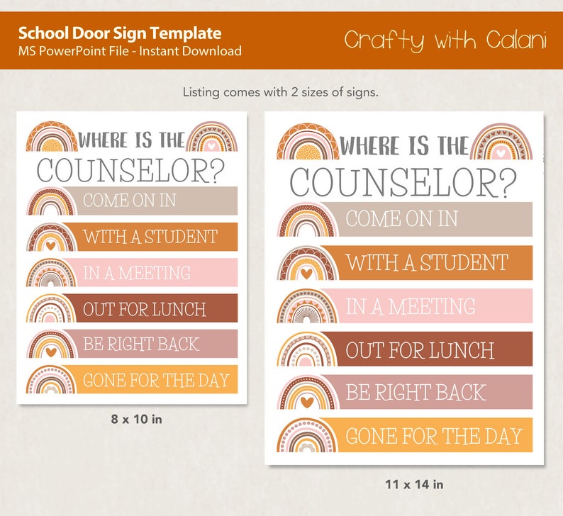 School Door Sign Template Personalized Door Sign Where is - Etsy