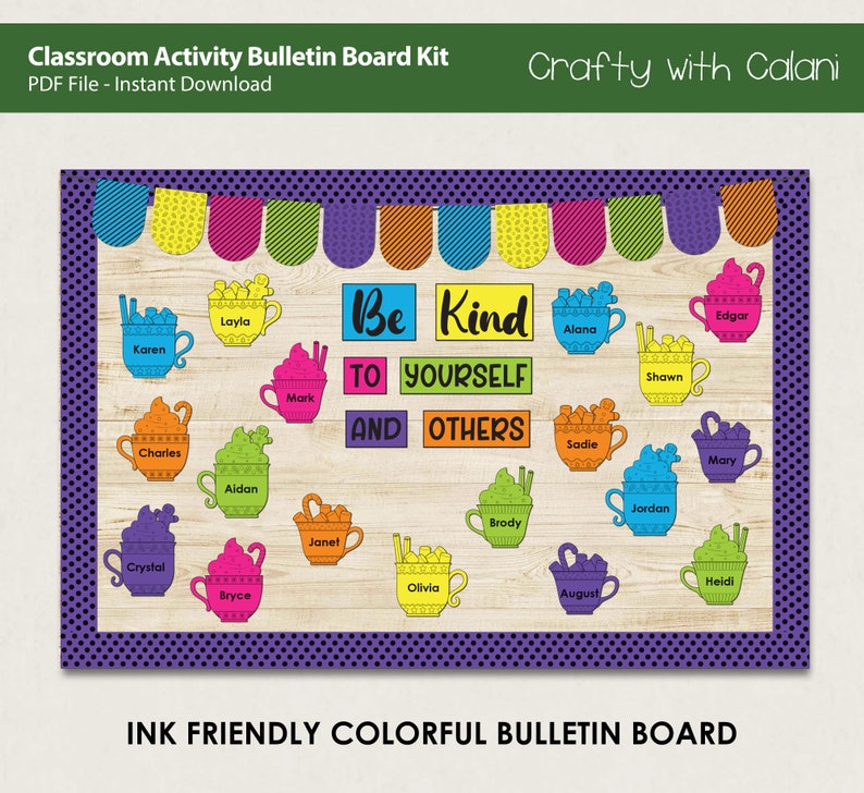 Christmas Bulletin Board Kit A Cup of Kindness Board - Etsy