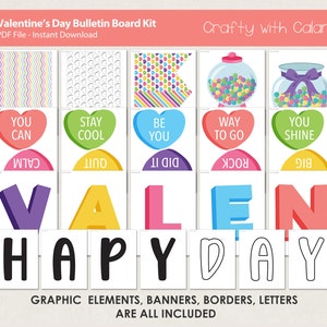 Classroom Bulletin Board Kit, Valentine's Day Bulletin Board, Candy ...