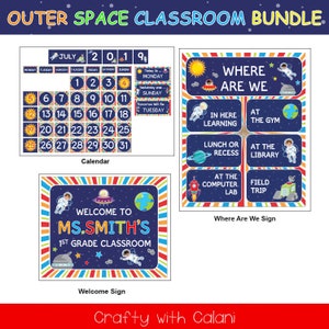 Classroom Decoration Bundle Astronaut Classroom Space - Etsy