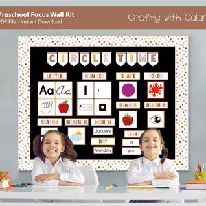Preschool Focus Wall Template, Preschool Learning Wall, Classroom ...