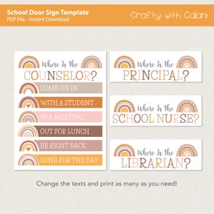 School Door Sign Template, Personalized Door Sign, Where is the ...