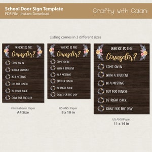 School Door Sign Template, Personalized Door Sign, Where is the ...