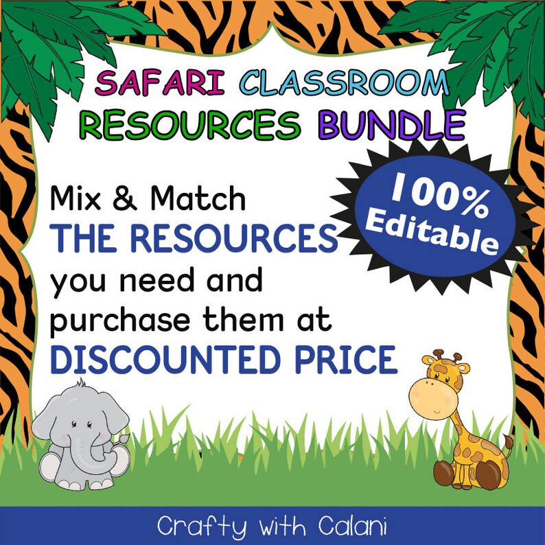 Shapes Poster Classroom Decoration Jungle Classroom Safari - Etsy