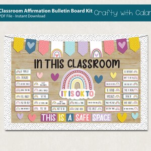 Mindset Bulletin Board Kit, Classroom Door Decor, Social Emotional ...