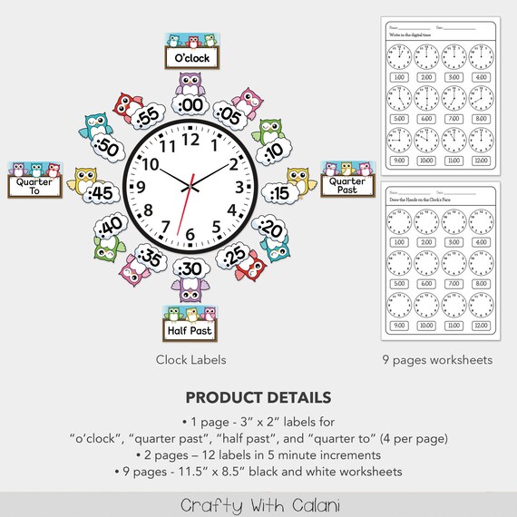 Label A Clock Worksheet