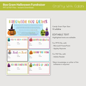 Halloween Candy Gram Template, Halloween Boo Gram, PTA PTO Fundraiser ...