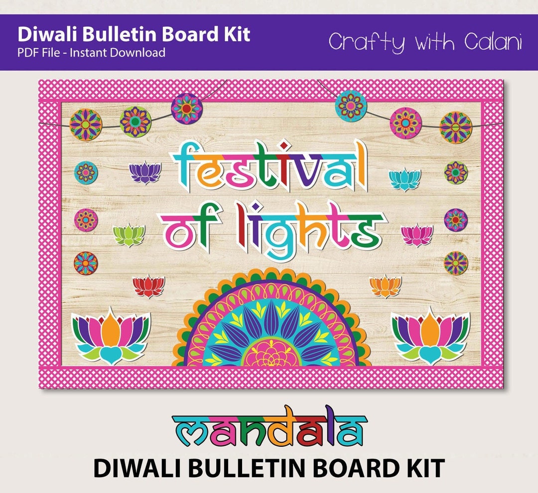 Diwali Bulletin Board Kit Deepavali Classroom Decor Indian - Etsy UK