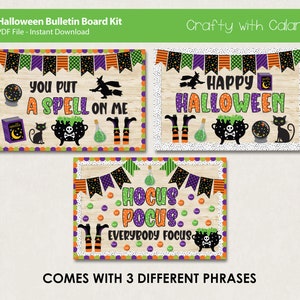 Halloween Bulletin Board, Halloween Classroom Door Decor, Witch ...