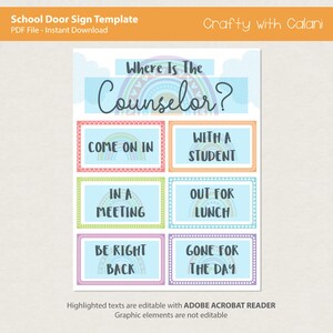 School Door Sign Template, Personalized Door Sign, Where is the ...
