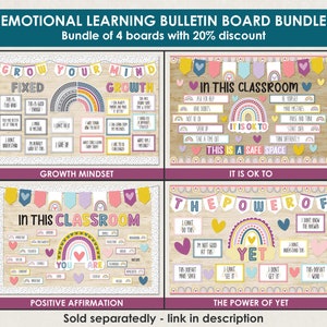 Mindset Bulletin Board Kit, Classroom Door Decor, Social Emotional ...