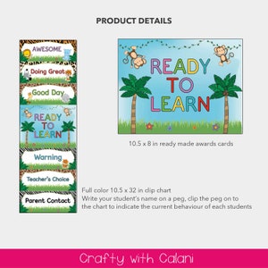 Classroom Behavior Chart Safari Classroom Theme Safari - Etsy