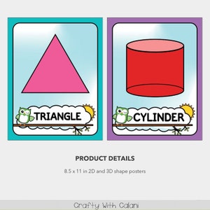 Shapes Poster Classroom Decoration, Owl Classroom Theme, 2D & 3D Shape ...