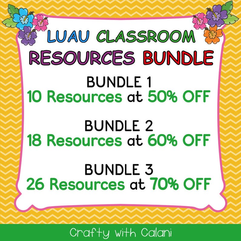 Classroom Behavior Chart Hawaiian Classroom Chart Luau | Etsy