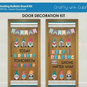 Reading Bulletin Board Kit, Classroom Bulletin Board, Gnomes Themed ...