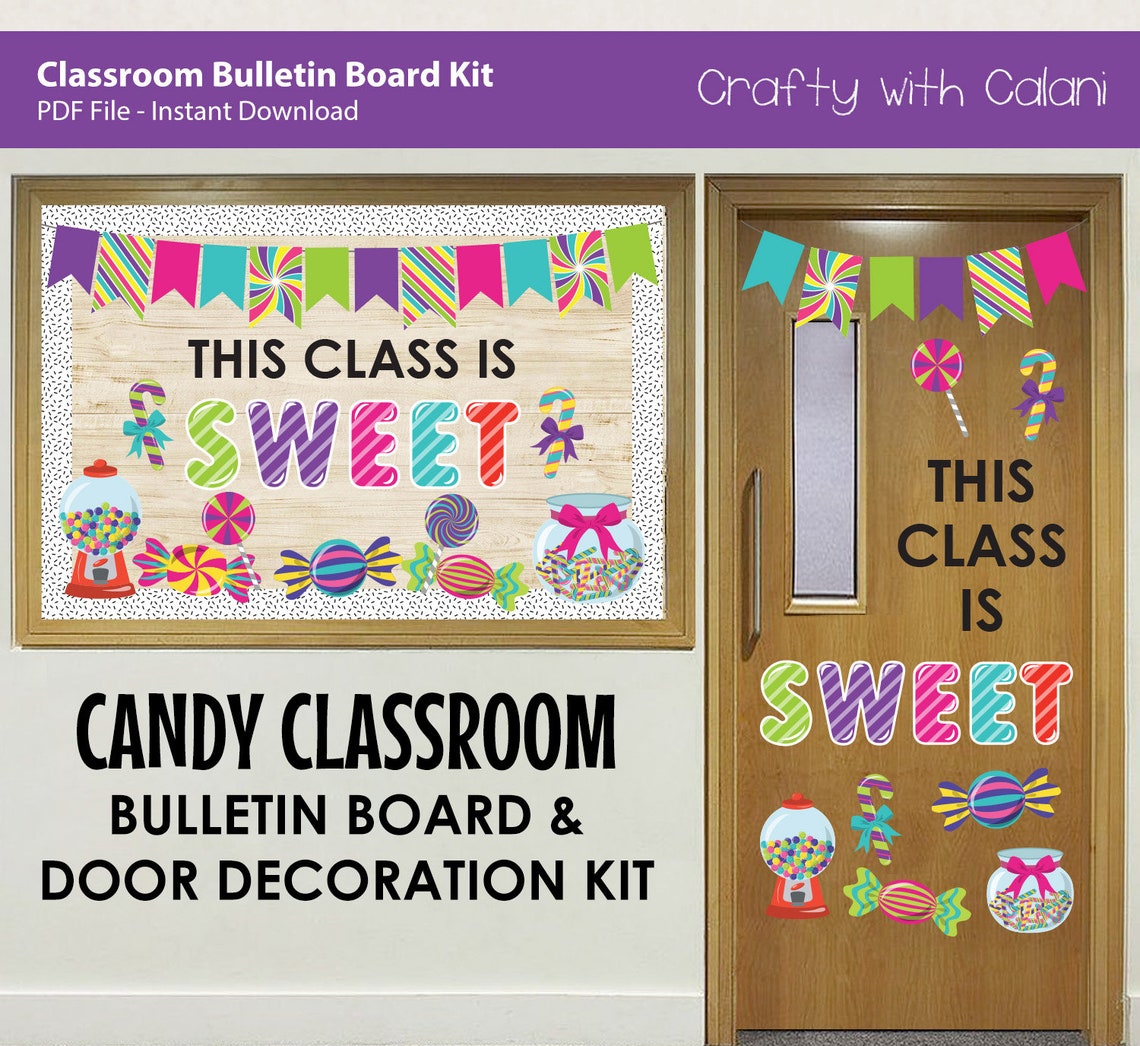 Candy Bulletin Board Kit Candy Classroom Door Decor Candy | Etsy