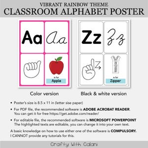 Alphabet Poster Classroom Decoration, Cursive Alphabet Poster, ASL ...