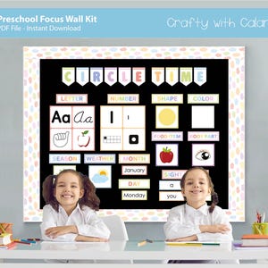 Preschool Focus Wall Template, Preschool Learning Wall, Classroom ...