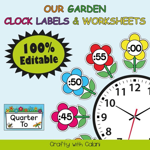Clock Label Classroom Decoration Garden Classroom Decor - Etsy