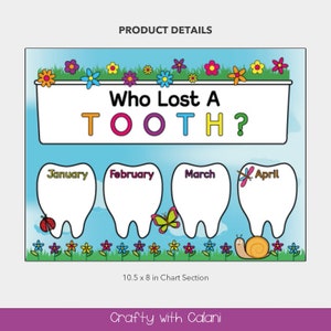 Tooth Tally Board Classroom Decoration Garden Classroom - Etsy