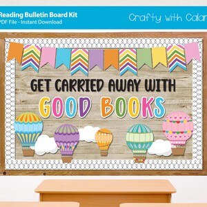 Reading Bulletin Board Kit, Classroom Bulletin Board, Hot Balloons ...