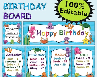 Birthday Board Template - Etsy