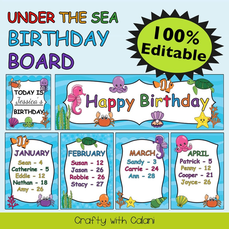 Classroom Birthday Chart - Etsy