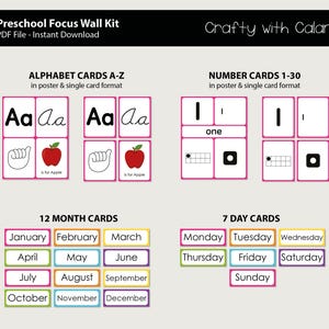 Preschool Focus Wall Template, Preschool Learning Wall, Classroom ...