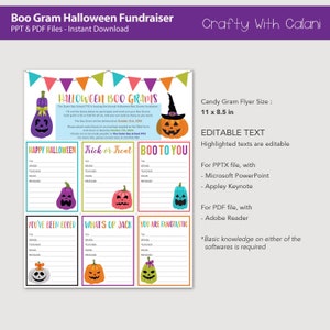 Halloween Candy Gram Template, Halloween Boo Gram, PTA PTO Fundraiser ...
