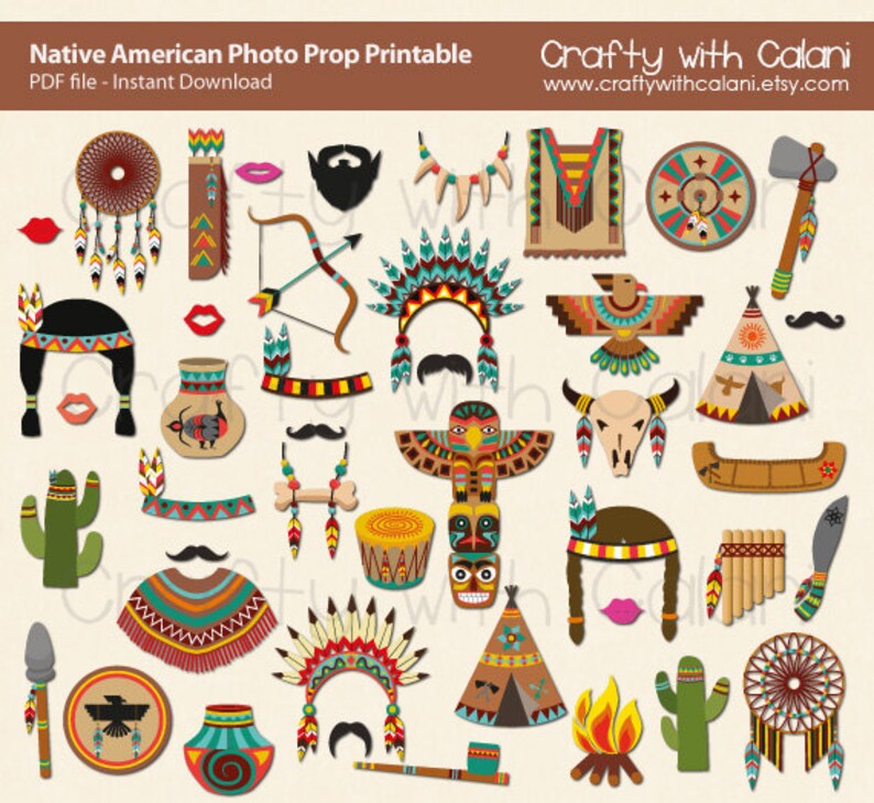 Native American Photo Booth Prop Native American Party Theme | Etsy