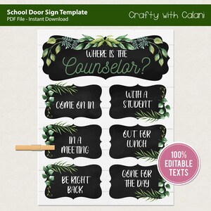 School Door Sign Template, Personalized Door Sign, Where is the ...