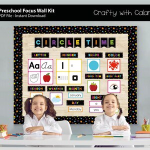 Preschool Focus Wall Template, Preschool Learning Wall, Classroom ...