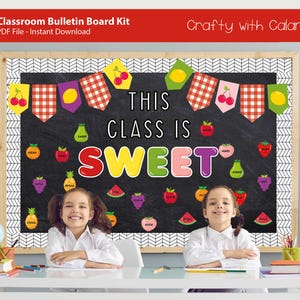 Back to School Bulletin Board Kit, Classroom Bulletin Board, Fruit ...