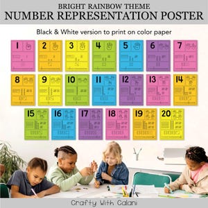 Classroom Number Poster, Preschool Number Poster, Number Poster 1-20 ...