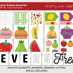 Fruit of the Spirit Bulletin Board Kit, April Classroom Bulletin Board ...