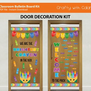 Back to School Bulletin Board Kit, Classroom Bulletin Board, Crayon ...