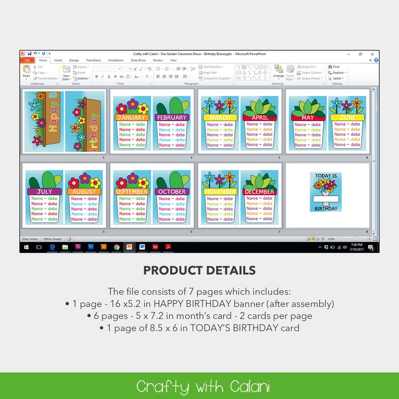 Birthday Board Classroom Decor Garden Classroom Flower - Etsy