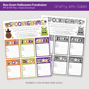 Halloween Candy Gram Template, Halloween Boo Gram, PTA PTO Fundraiser ...