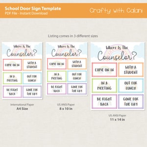 School Door Sign Template, Personalized Door Sign, Where is the ...