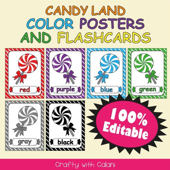 Color Poster Classroom Decoration Candy Theme Classroom - Etsy