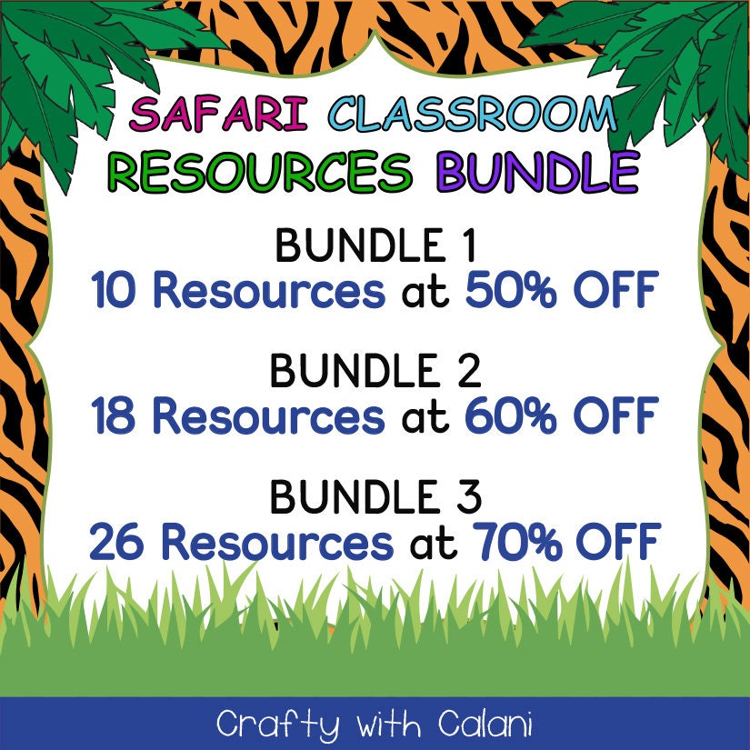 Shapes Poster Classroom Decoration Jungle Classroom Safari - Etsy