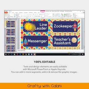 Classroom Jobs Display, Space Classroom Theme, Editable Classroom Job ...