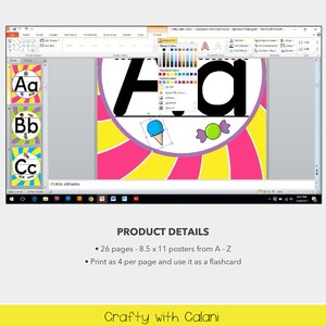 Alphabet Poster Classroom Decoration Candy Themed Classroom - Etsy