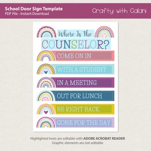 School Door Sign Template, Personalized Door Sign, Where is the ...